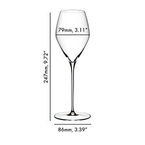 Riedel 4-Piece Veloce Sauvignon Blanc Wine Glass Set, 11.7 Oz