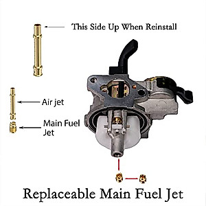 JMCHstore Performance Carburetor W/Replaceable Main Jet For Monster Mega Moto MM80 MMB105, Carb for Coleman RB100 Mototec 105cc, Motovox MBX10, Baja DB30 97cc, Phatmoto Gas Bike Lifan 79cc Engine
