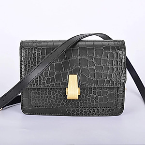 VanEnjoy Genuine Leather Adjustable Purse Strap Replacement for Cross Body Bag Handbag - 3/5 inch Wide,51 inches Long (Black)