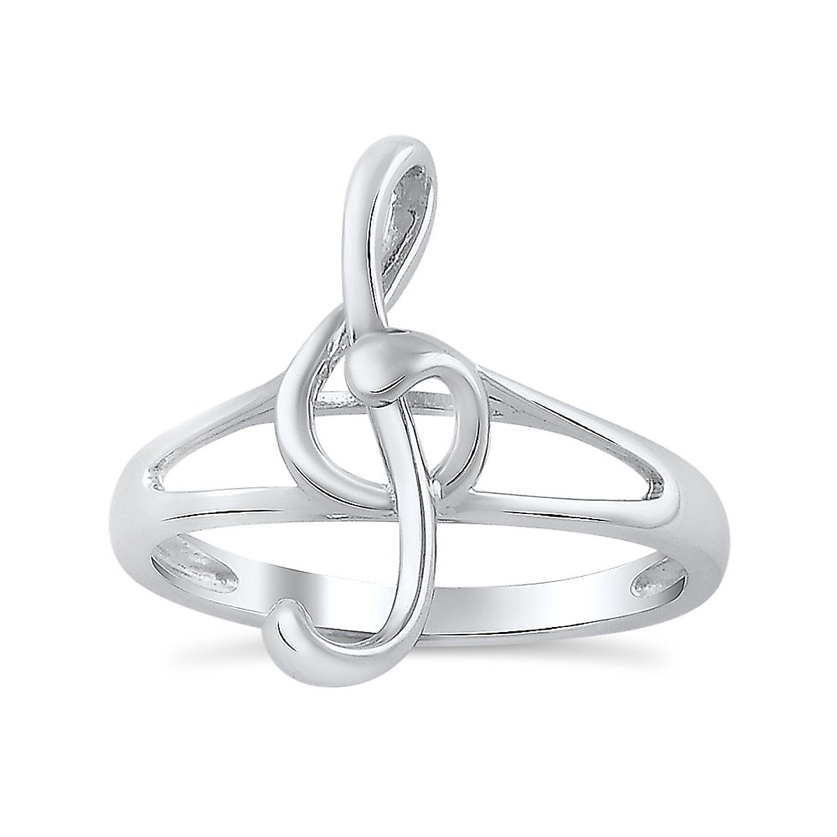 Sterling Silver Treble Clef "G CLEF" Music Symbol Ring (7)