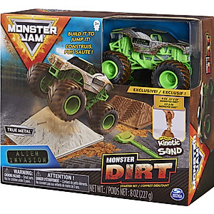 Monster Jam, Alien Invasion Monster Dirt Starter Set with 8oz Monster Dirt and Official 1:64 Scale Truck