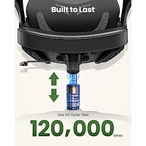 Totnz Ergonomic Office Chair with Mesh Back and Leather Cushion,Lumbar Support Computer Chair with Flip-up Arms and Adjustable Height,Home Office Desk Chairs(Black)