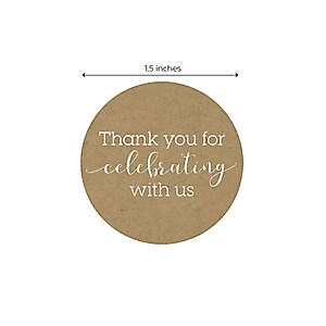 1.5" Thank You for Celebrating with Us Stickers / 500 Wedding Favor Stickers/Baby Shower Favor Stickers/Made in The USA