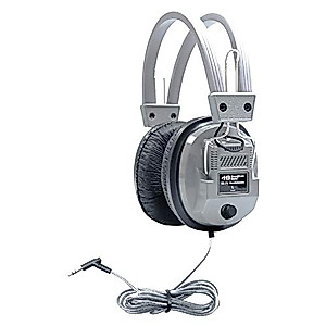 HamiltonBuhl SC-7V SchoolMate Deluxe Stereo Headphone with 3.5 mm Plug and Volume Control, Leatherette Cushions, Replaceable, Heavy-duty, Write-on, Reclosable Bag, Volume Control On Ear Cup