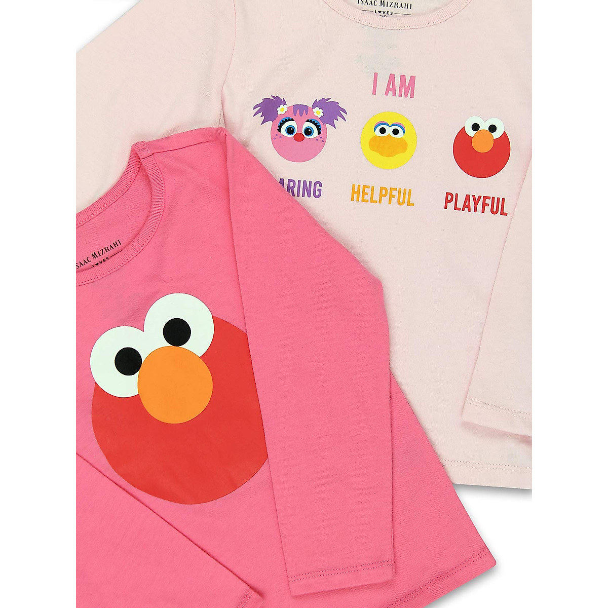 Isaac Mizrahi Loves Sesame Street Elmo Toddler Baby Long Sleeve T-Shirt Tee (2T, Pink)