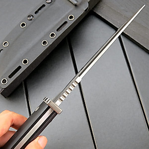 Eafengrow EF123 Fixed Blade Knife 14c28n Steel Blade G10 Handle Fixed Knife for Outdoor Camping Hunting Survival Tool Knives with Kydex Sheaths(Black)