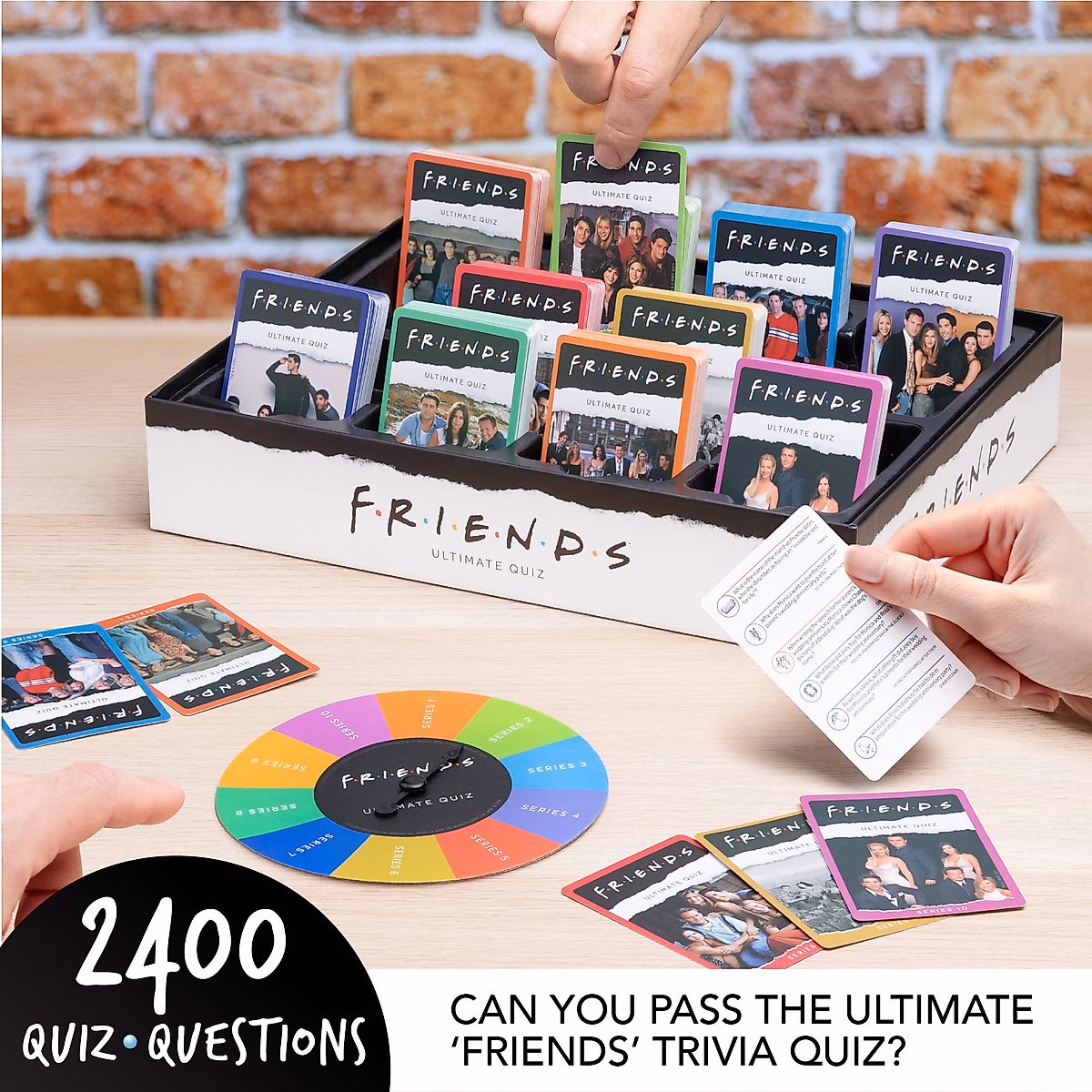 Paladone Friends TV Show Ultimate Trivia Quiz - 391 Double-Sided Quiz Cards - 2000+ Questions - Officially Licensed Merchandise