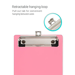 Mini Clipboard, Mymazn Small Clipboard 4.7x7.3 Inch Pretty Cute Clipboard Memo Size Pocket Clipboard Tiny A6 Clip Boards Plastic (5 Pack)