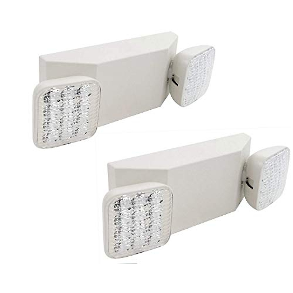 Litufine LED Emergency Lighting Fixtures with 2 Heads, Commercial Emergency Light with Battery Backup, UL 924 and CEC Qualified, 120-277 Voltage (2-Pack)