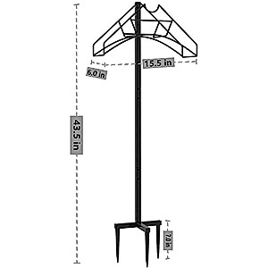 Garden Hose Metal Holder Hanger Watering Hose Support Wrought Iron Ground Plug in Water Pipe Storage Stand Rack