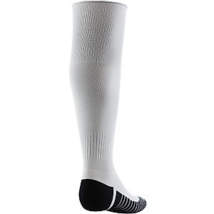 Under Armour Adult Soccer Over-The-Calf Socks, 1-Pair, White/Black/Black, Large