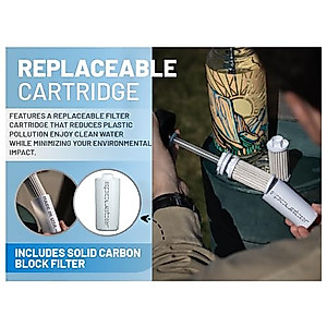 Epic Water Filters The Answer | Water Bottle Filter System Compatible with Hydro Flask/Yeti/Iron Flask/Simple Modern/Hydro Cell | USA Made Filter Removes 99.9% of Tap Water Contaminants