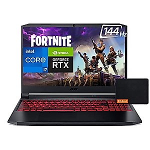 Acer Nitro 5 Gaming Laptop | Intel Core i7-11800H | NVIDIA GeForce RTX 3050 Ti | 15.6" FHD 144Hz IPS Display | Killer Wi-Fi 6 | Backlit Keyboard | Type C | w/Mouse Pad (16GB RAM | 512GB PCIe SSD)