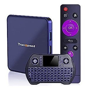 Android TV Box 12.0 RK3318 2GB 16GB TV Box Support HLG Mode 3D 4K Resolution and HDR10 Android Box with 2.4G 5G WiFi BT4.0 with Backlit Keyboard 1