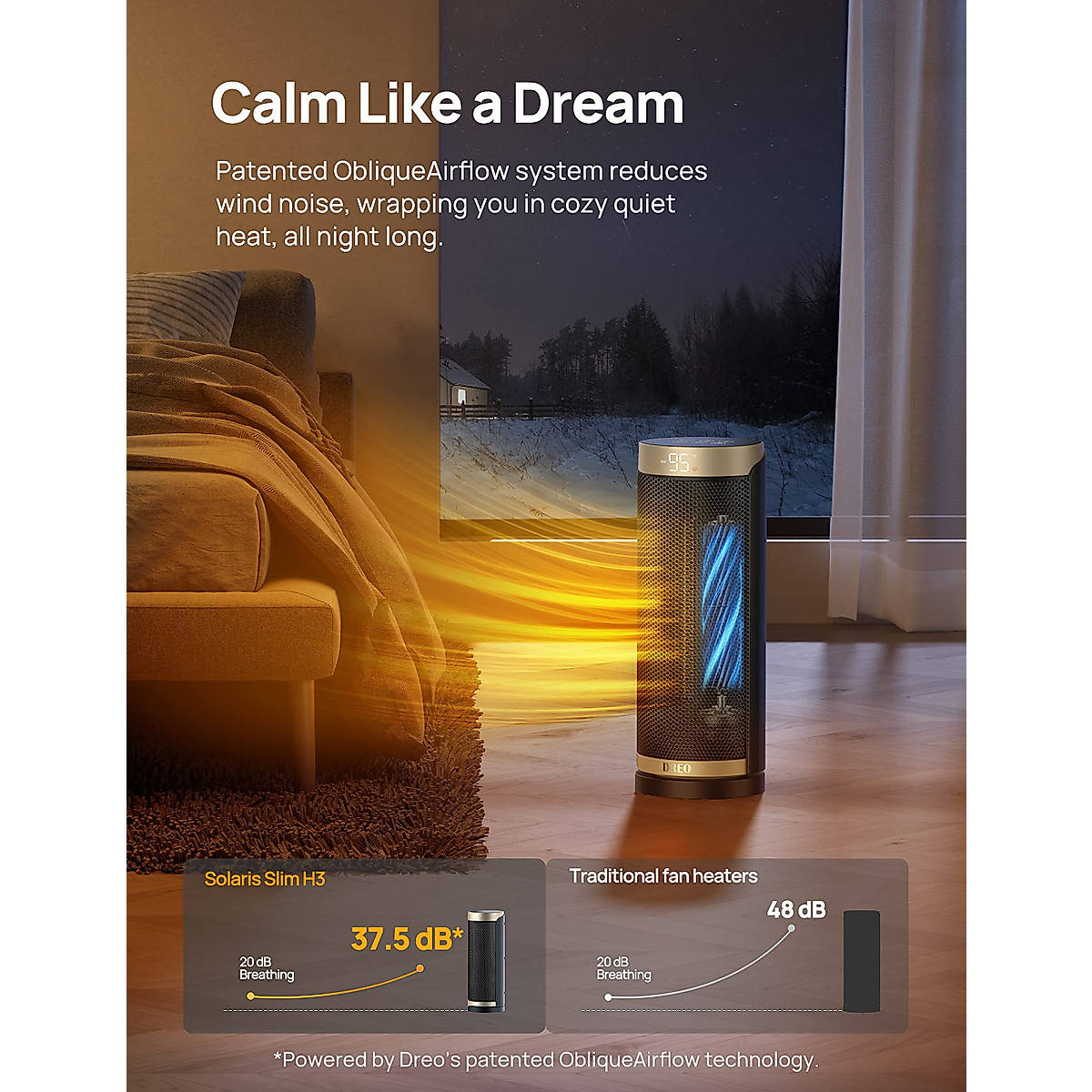 Dreo Space Heaters for Indoor Use, Portable Electric Heater for Bedroom Large Room Office Garage, 1500W Fast PTC Ceramic Heating with Remote, Thermostat, Oscillating, Timer, Multiple Safety Protection