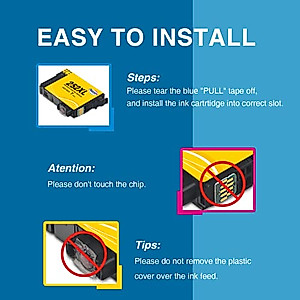 Paeolos Remanufactured 252XL Ink Cartridge Replacement for Epson 252XL T252 T252XL for Workforce WF-3620 WF-3640 WF-7110 WF-7610 WF-7620 WF-7210 WF-7710 WF-7720, 5 Packs （2BK, 1Y, 1C, 1M）