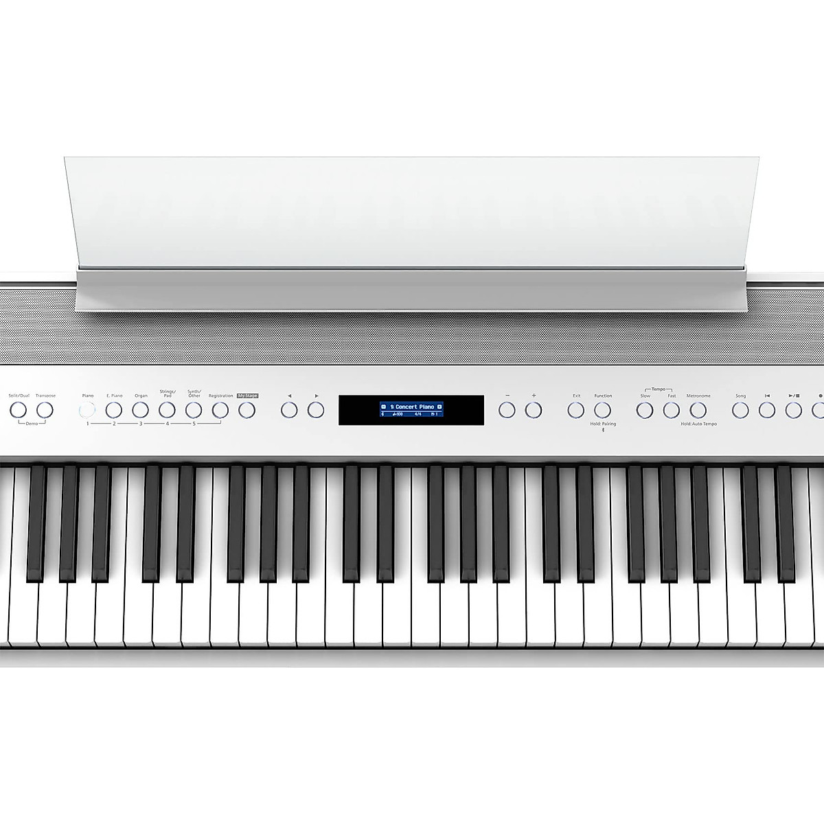 Roland FP-60X 88-Key Digital Piano - White Bundle with Roland KSC-72 Stand, Roland KPD-90 Three Pedal Unit, Bench, Instructional DVD, Online Piano Lessons, and Austin Bazaar Polishing Cloth