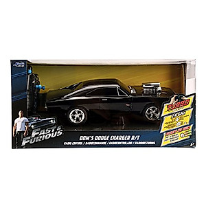 Jada Toys Fast & Furious 1:16 1970 Dodge Charger RT Remote Control Car 2.4 GHz Black, Toys for Kids and Adults, Glossy Black (97584)