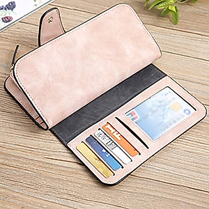 Wallets for Women Leather Clutch Phone Purse Ladies Wallet RFID Credit Card Coin Holder Bifold