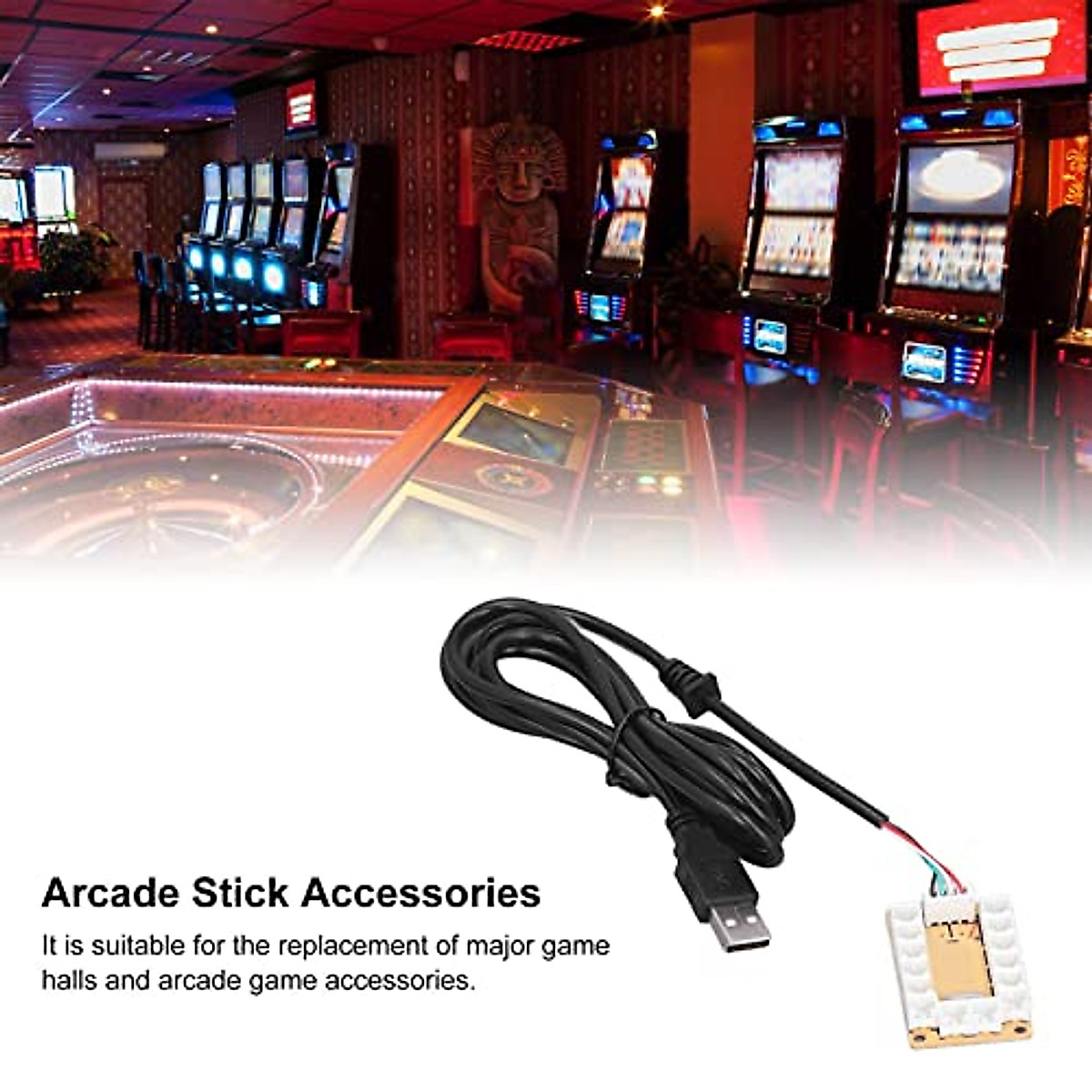 Shanrya PC Arcade Stick, Multipurpose Accessories Arcade Stick for Game Halls