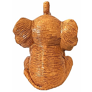 Betterdecor Feng Shui Trunk Up Lucky Elephant Statue Figurine Home Office Decor for Wealth (ICOINS)