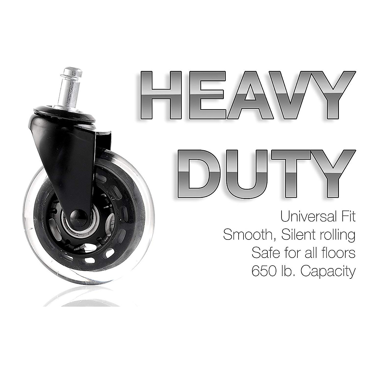 Luv America Replacement Office Computer Desk Chair Wheels or Casters for Hard Floors or Carpet | Highest Load Capacity | Comfortable Gliding | Extends Home or Office Chair Life.