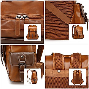 Women's Fashion Designer Backpack,Vegan Leather Backpacks For Work Travel College,Unisex Shoulder Daypack (brown-2218)