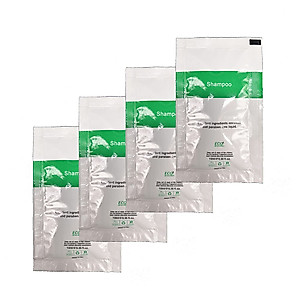 ECO amenities Hotel Mini Shampoo Sachets for Guests - Refreshing Green Tea Scented Toiletries for AirBnB & Rentals - 0.35 fl oz (10ml), 100 Pack