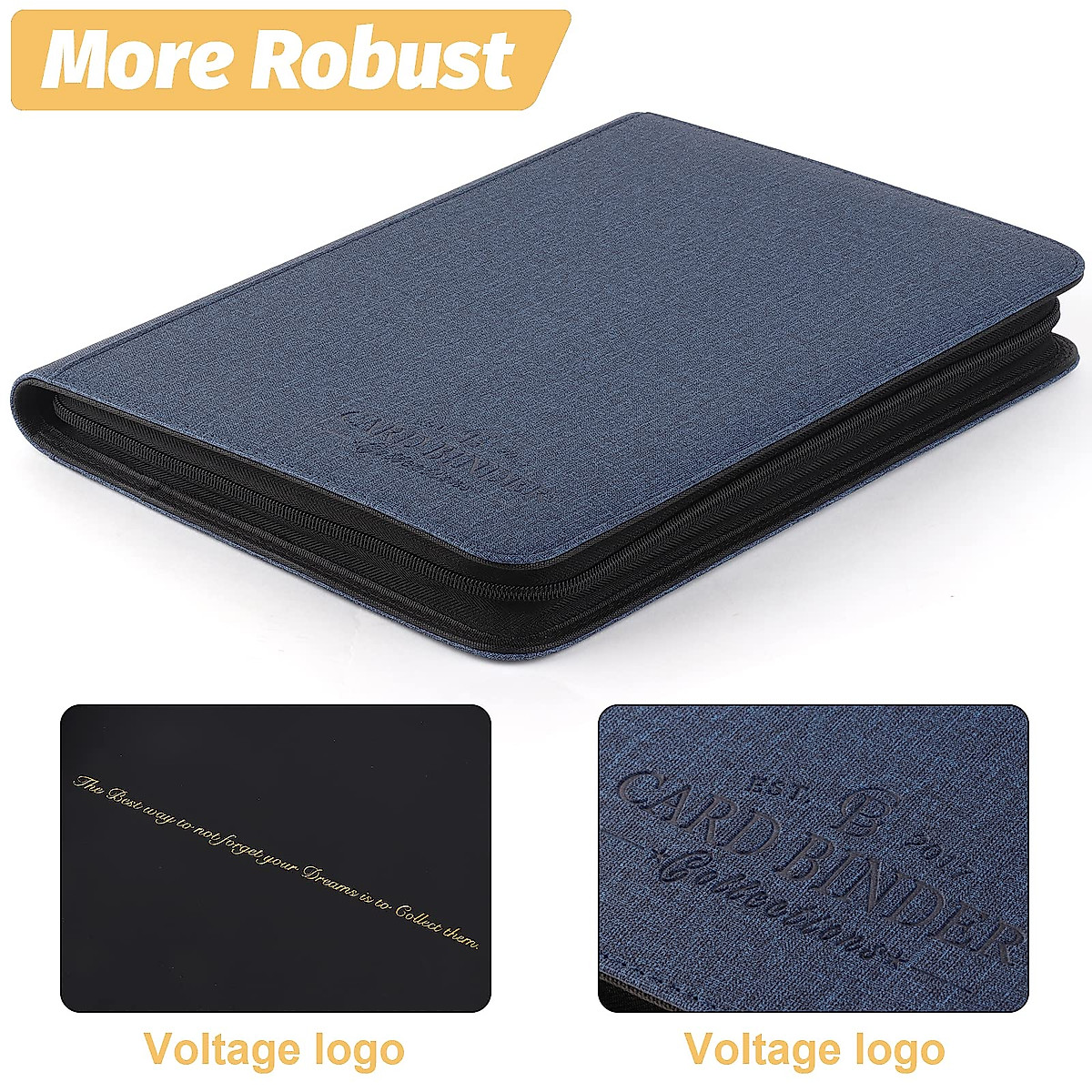 Foalgo Trading Card Binder, Card Collection Binder with 540 Side Loading Pockets, 9 Pocket Album Folder for TGC,MTG, Baseball Cards, Yugioh (Blue)