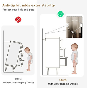 REVOMINCA Rattan 6 Drawer Dresser, Modern Boho Dresser for Bedroom, Rattan Chest of Drawers with Gold Handles & Legs, Modern Dressers for Bedroom, Black Rattan Dresser for Living Room and Hallway