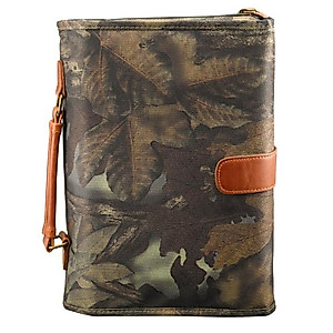 Christian Art Gifts Tri-Fold Realtree Camo Bible / Book Organizer w/"Way-Truth-Life" Badge (Medium)