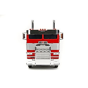 Transformers Rise of The Beast 1:24 Optimus Prime w/Robot On Chassis Die-Cast Car, Toys for Kids and Adults