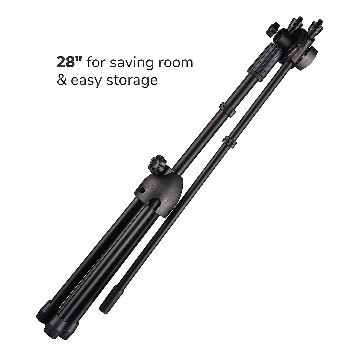 AW 4-Pack Adjustable Microphone Stand Boom Arm Mic Mount Quarter-turn Clutch Tripod Holder Audio Vocal Singing Speech Stage Outdoor Activities Stage