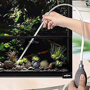 REPTI ZOO 67 Gallon Glass Terrarium Tank,Knock-Down Paludarium Large Terrarium 24"x18"x 36”,Bio Deep Base 10”, Double Hinge Door, Siphon Gravel Cleaner Set Included