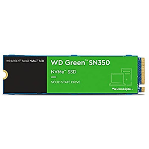 Western Digital 2TB WD Green SN350 NVMe Internal SSD Solid State Drive - Gen3 PCIe, QLC, M.2 2280, Up to 3,200 MB/s - WDS200T3G0C