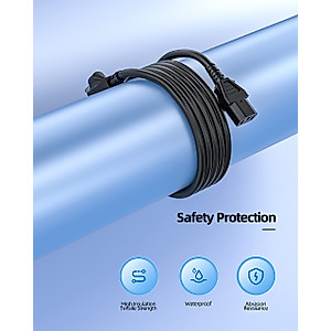 Superer 3 Prong AC Power Cord Cable Fit for Sony PlayStation PS3 First Generation(Fat), Xbox 360 1st Generation(Fat) Replacement