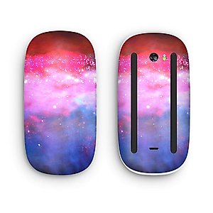 Design Skinz Vivid Pink and Blue Space Vinyl Decal Compatible with The Apple Magic Mouse 2 (Wireless, Rechargable) with Multi-Touch Surface
