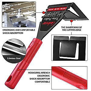 Trim Puller Tool for Baseboard, Trim Removal Tool Set, With Painter's Tool and Pry Bar Set, Tile Tools for Commercial Work, Baseboard, Molding, Siding and Flooring Removal
