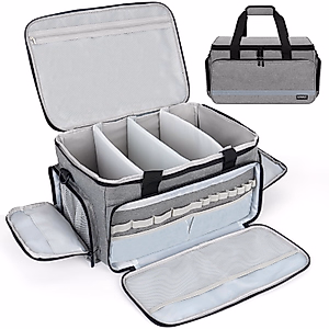 LEFOR·Z Medical Bag Home Health Nurse Bag Empty First Aid Storage Bag with Detachable Divider Medical Supplies Bag for Nursing Student,Therapist,Doctors(Grey)