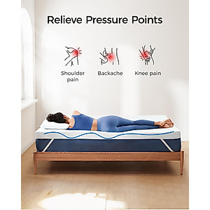 Dreamsmith 3 Inch Gel Memory Foam Mattress Topper Twin Size, Breathable Pressure Relief Mattress Topper, Washable Cover with Elastic Straps & Non-Slip Bottom, CertiPUR-US Certified, Cooling