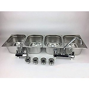 Concession Sink 4 Large Compartment Stand Food Trailer Truck
