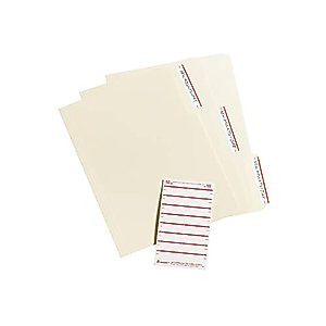 Avery File Folder Labels on 4" x 6" Sheets, Easy Peel, White/Red, Print & Handwrite, 2/3" x 3-7/16", 252 Labels (5201)