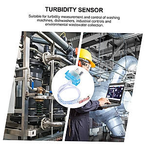 GARVALON Module Water Quality Testing Equipment Laundryjet Turbidity Experiment Turbidity Transducer 3.3-5v Turbidity Detection Sensor 3.3-5v Water Quality Detection Plastic Blue