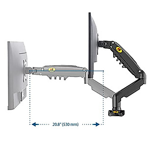 NB North Bayou Monitor Desk Mount Stand Full Motion Swivel Monitor Arm with Gas Spring for 17-30''Computer Monitors(Within 4.4lbs to 19.8lbs) F80