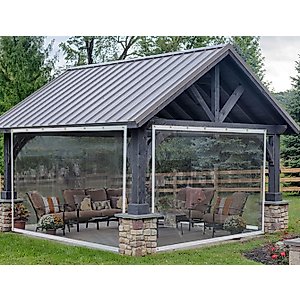 AKON Curtain Track Custom Pavilion Tarp Sides | Made to Order | Waterproof | 100% UV & Weather Resistant