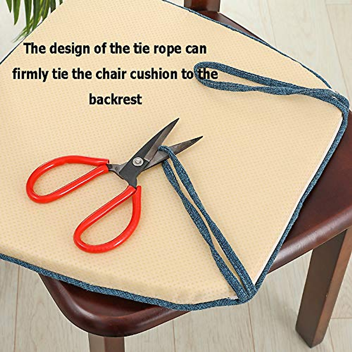 Avilego Set of2/4/6 Non Slip Chair Pad U-Shaped Seat Cushion with Ties Office Chair Cushions for Dining Room