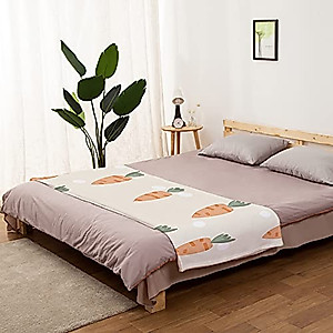 Prime-Home Blanket Fleece Blanket Throw, Cartoon Carrot Easter Pattern Blanket Plush Fleece Throw Blanket Lightweight Blanket Soft Flannel Blankets, Fuzzy Blanket Throw 40x50