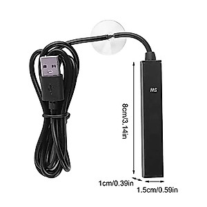 Aquarium Heater, 5W Fish Tank Heater Mini USB Submersible Heater Aquarium Heating Rod for 0.5-2L Fish Tank