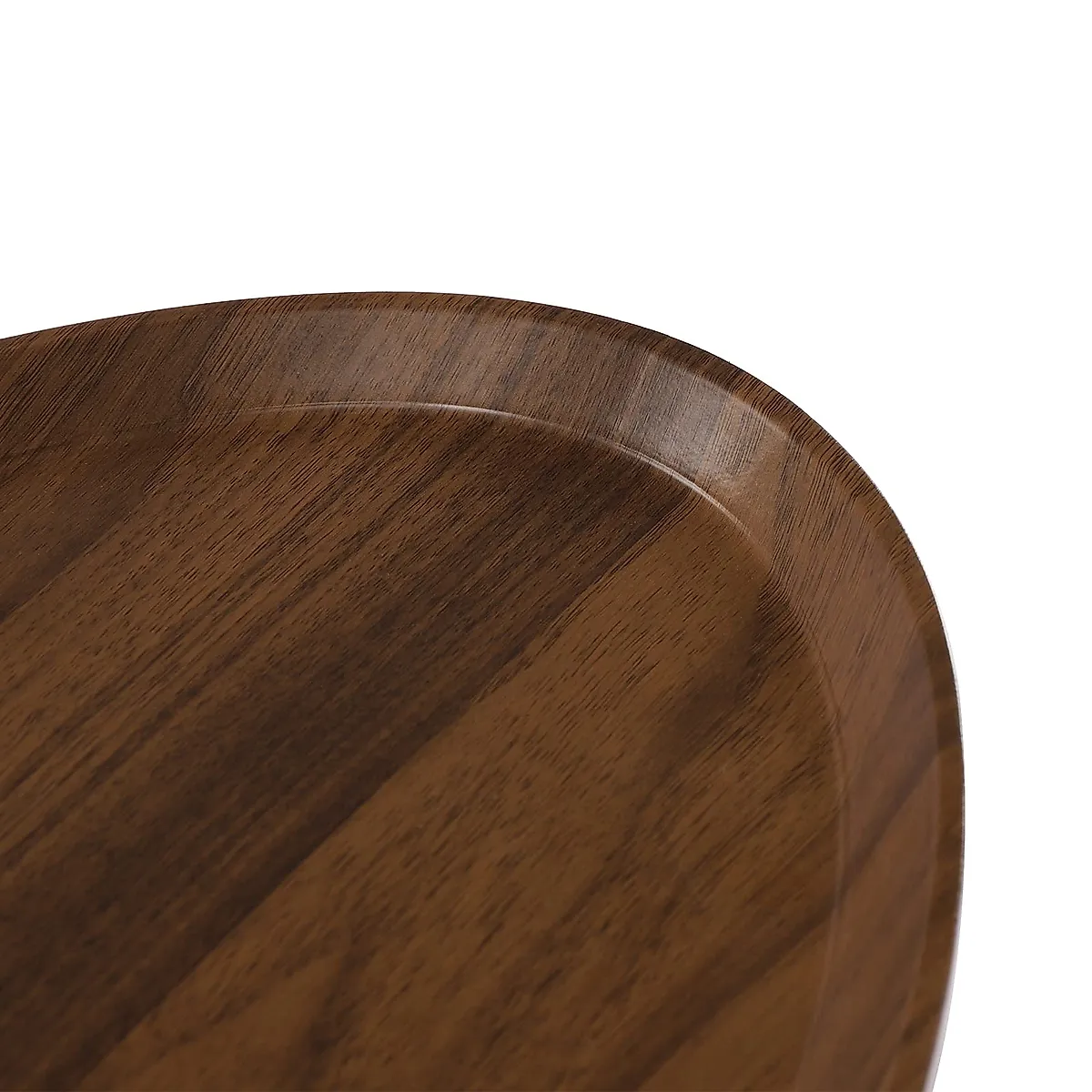 Modern C-Side Table for Couch - Small and Versatile End Table for Living Room or Bedroom - Perfect for Small Spaces - Ideal for Placing Electronic Devices and Drinks (Metal + Walnut)