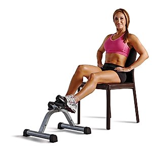 Marcy Portable Mini Pedal Exercise Cycle Compact Bike with Adjustable Manual Resistance, 8 Pounds NS-912